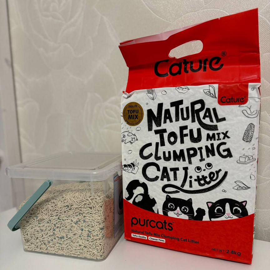 Наполнитель для лотка Cature соя   цеолит