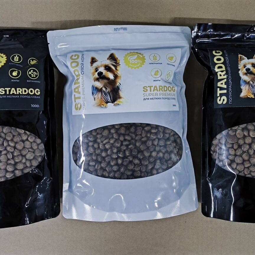 Корм для собак stardog, Ассорти 3х1 кг