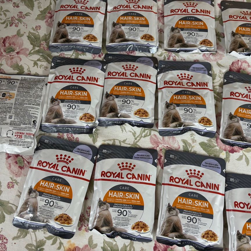 Корм для кошек royal canin Hair&skin в желе