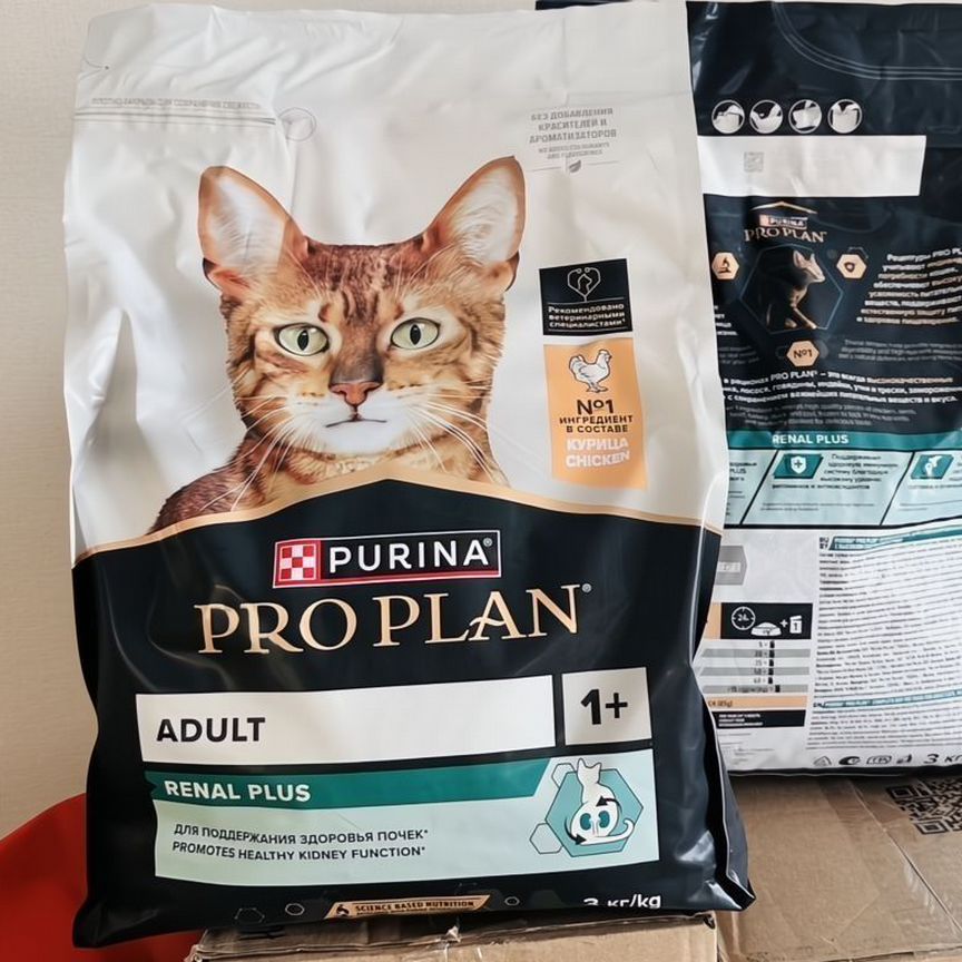 Сухой корм для взрослых кошек PRO plan курица