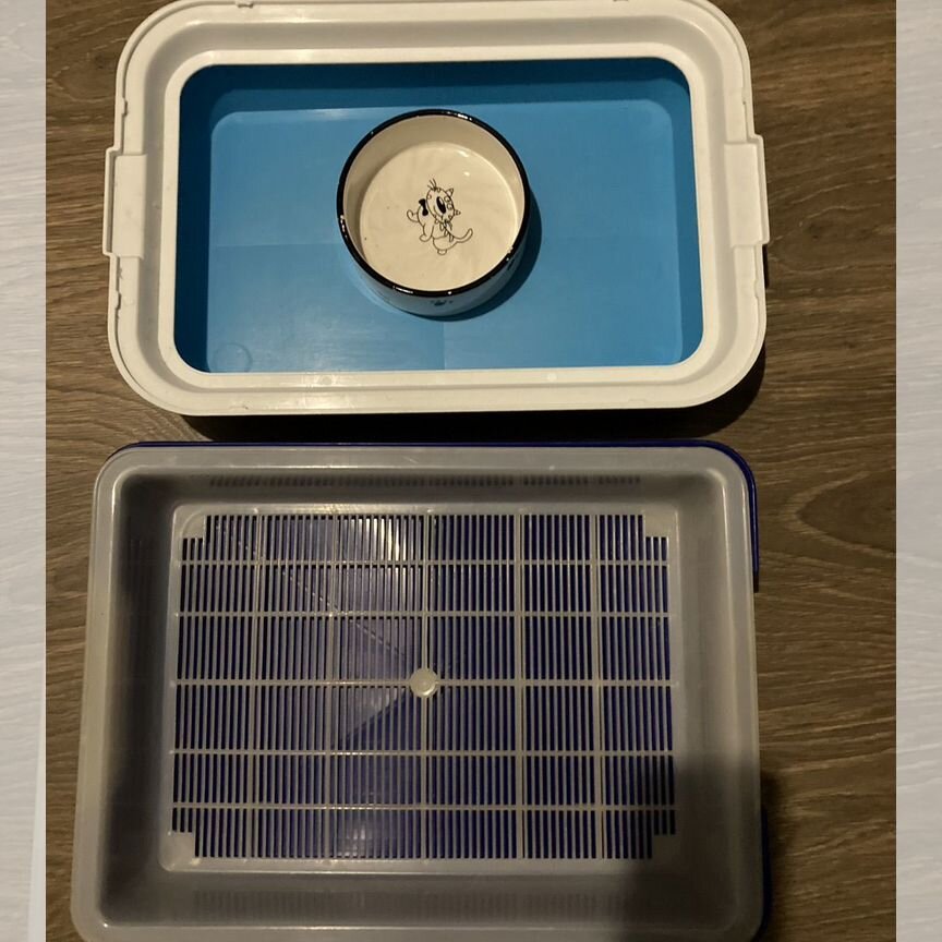 Лотки кошачьи и миска для корма