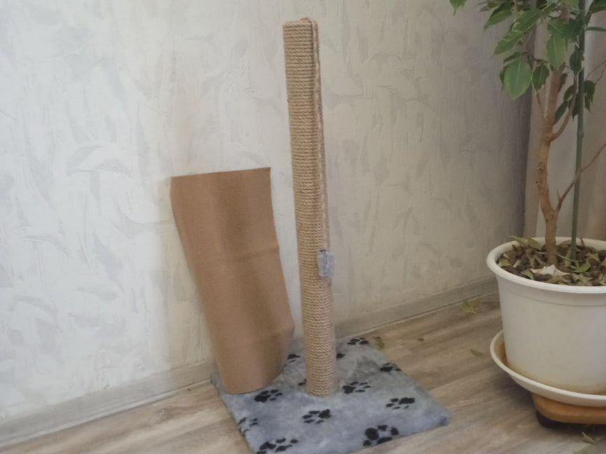Когтеточка для кошек - столбик + и на ножку