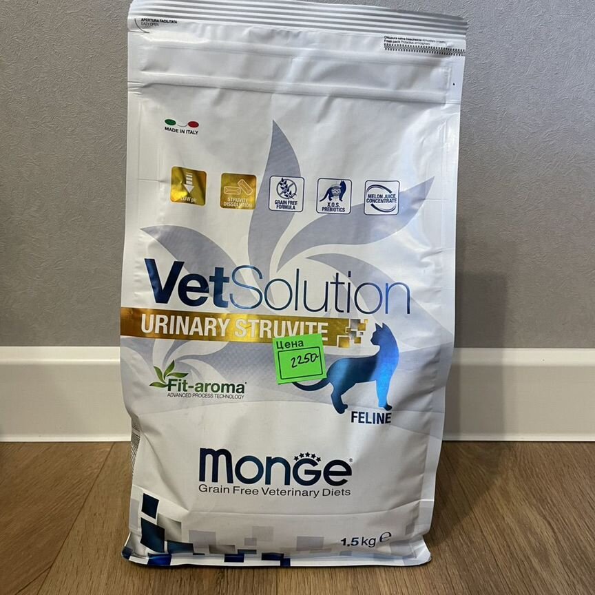 Корм для кошек Monge urinary struvite 1,5кг