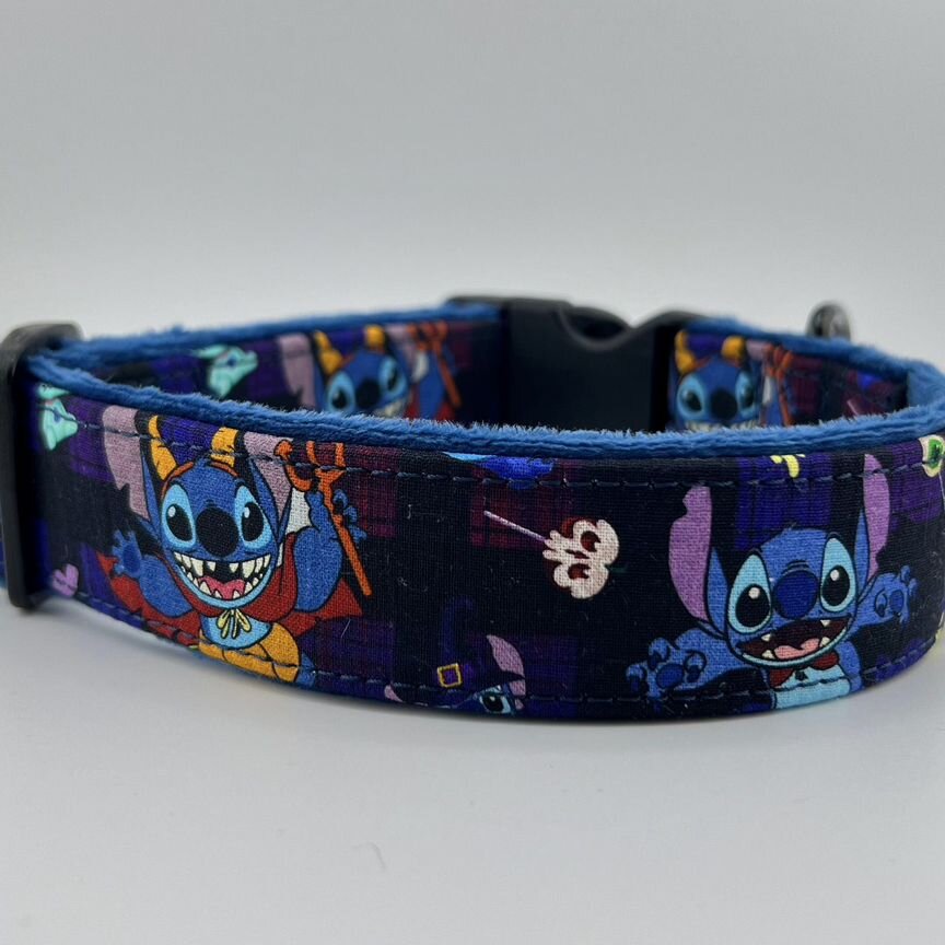Ошейник 35мм Стич ручной работы