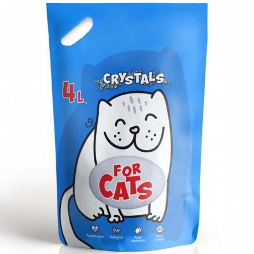 Наполнитель FOR cats силикагелевый, без аромата - 4 л