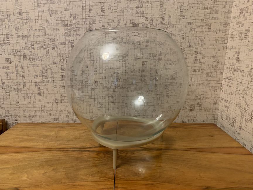 Аквариум стеклянный круглый