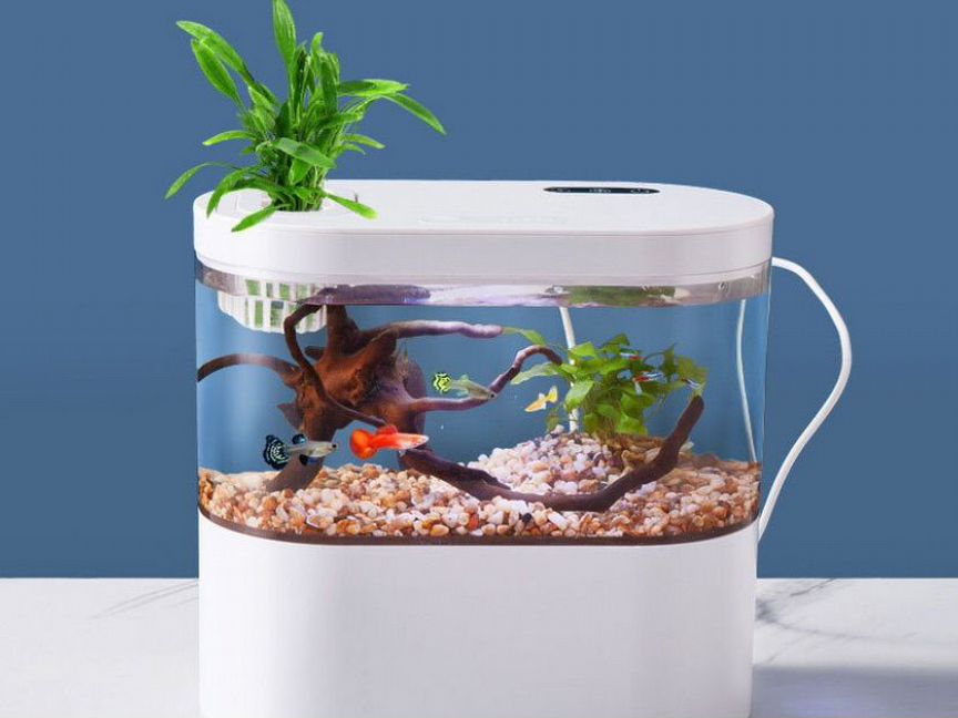 Экологический аквариум с насосом и подсветкой