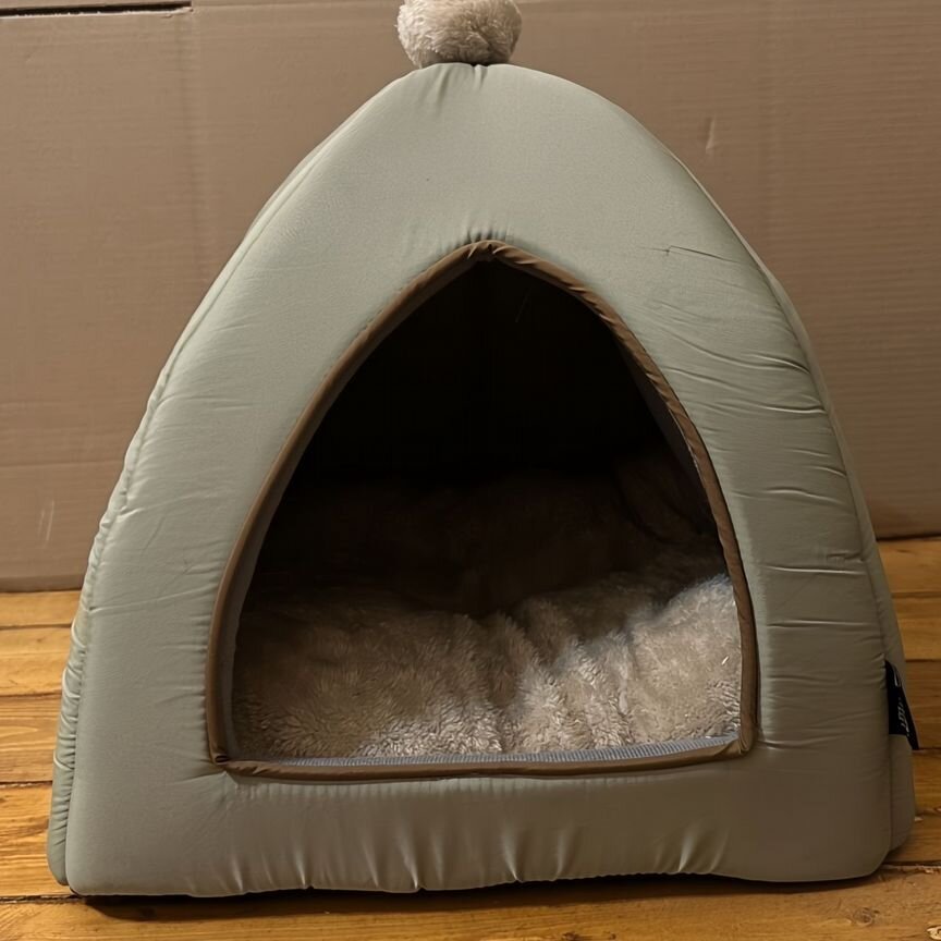 Домик для кошки мягкий с подушкой