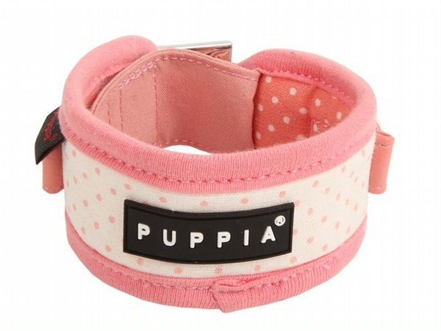 Puppia ошейник-воротник в горошек, розовый