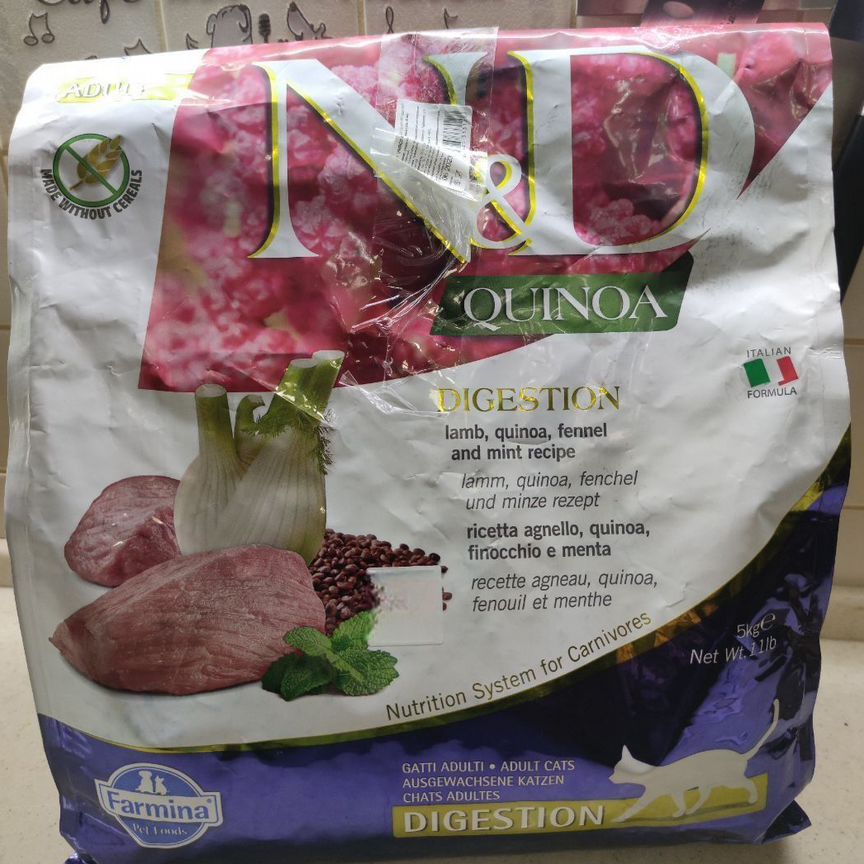 Корм для кошек Farmina N&D Quinoa Digestion 5 кг