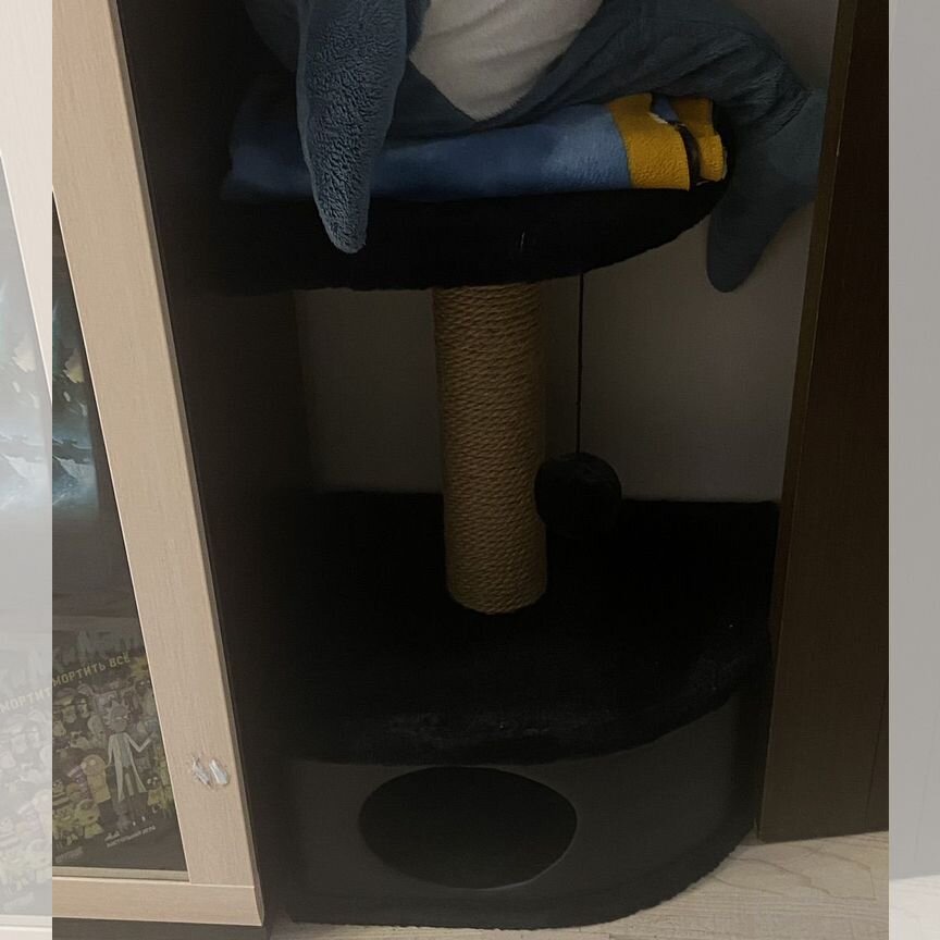 Кошачий домик черный