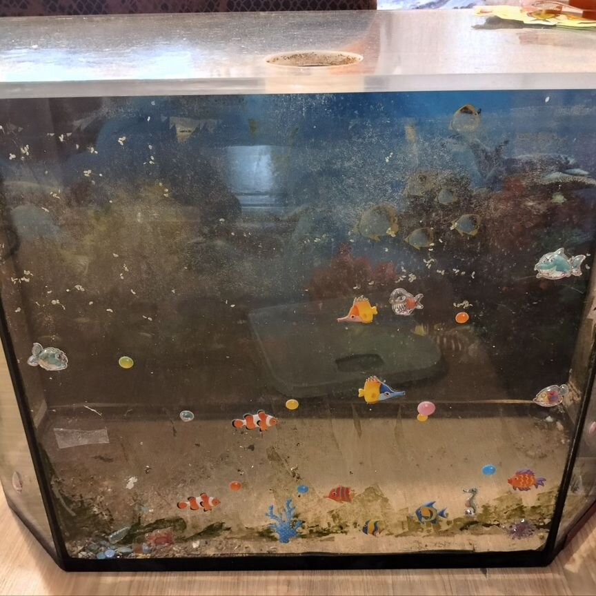 Аквариум панорамный (1 сторона подтекает)