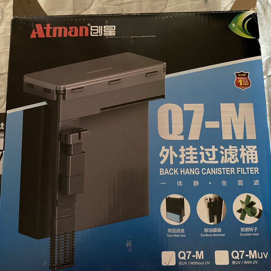 Фильтр рюкзачный Atman Q7-M для аквариумов до 150