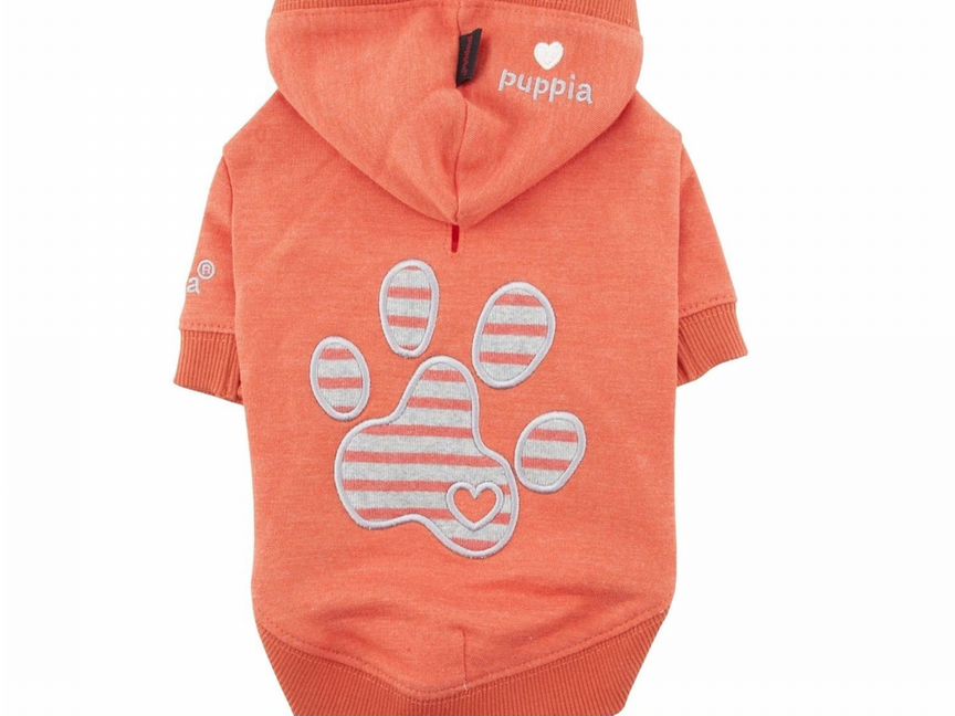Puppia худи с капюшоном и полосатой лапкой на спин