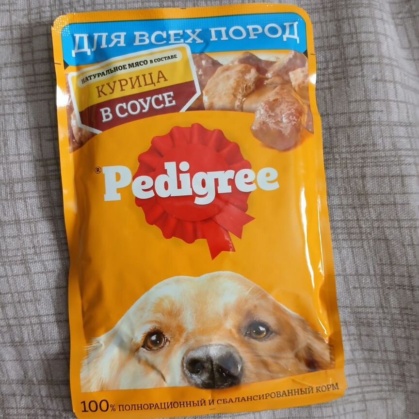 Влажный корм для собак pedigree курица