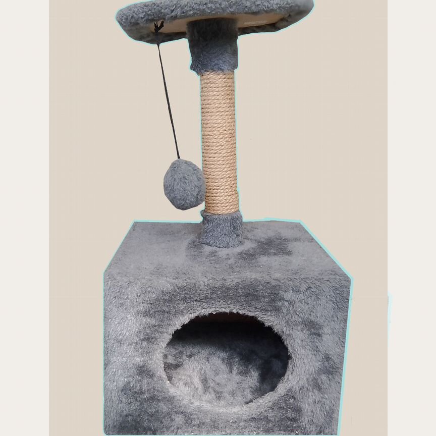 Когтеточка домик для кошки лежанкой