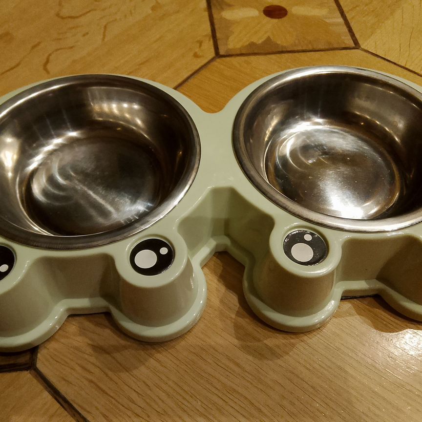 Миска металлическая для кошек и собак