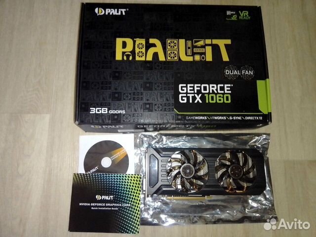 Видеокарта gtx 1060 3gb palit dual купить в Перми | Электроника | Авито