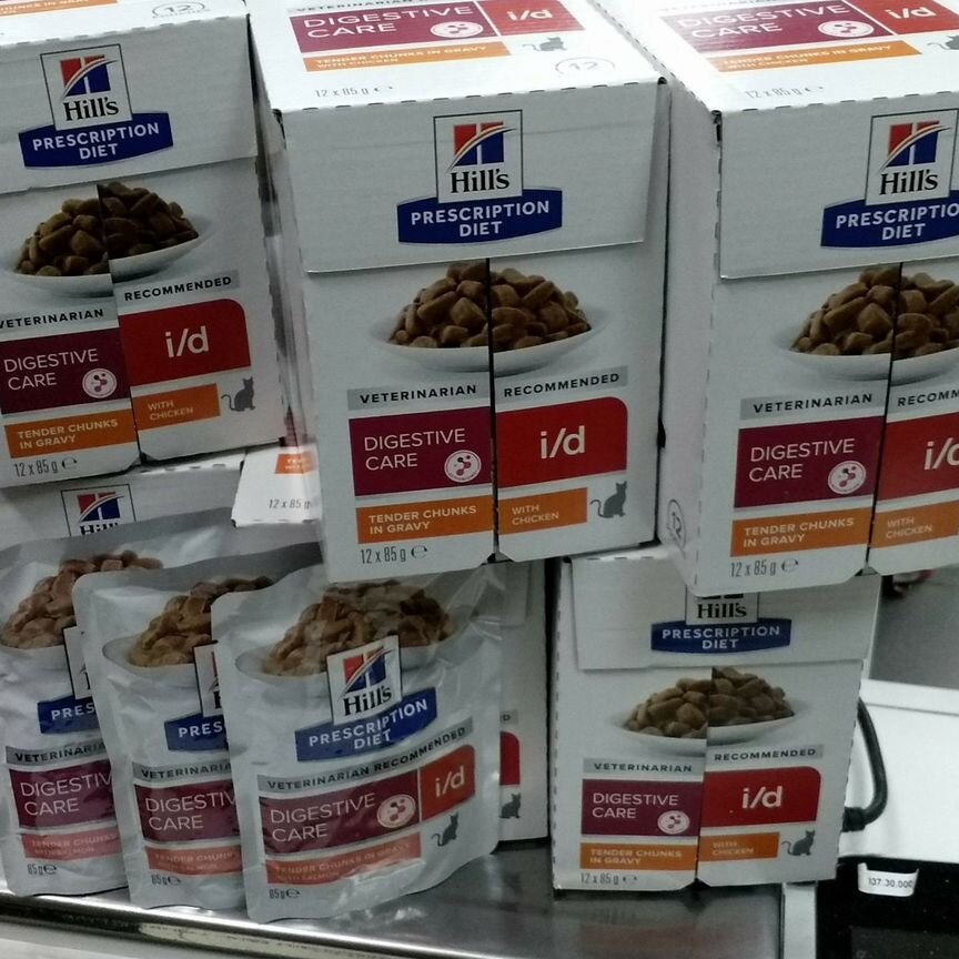 Hill's i/d пауч для кошек вкус курица 12 шт