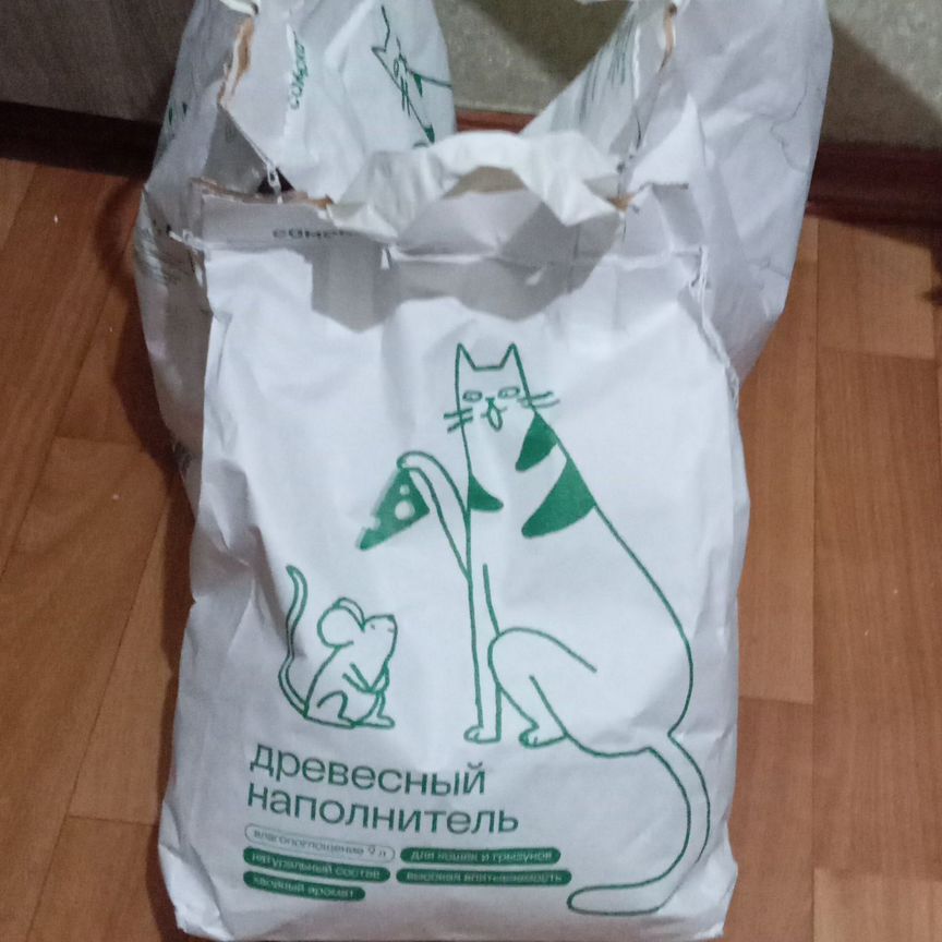 Наполнитель древесный для кошачьего туалета