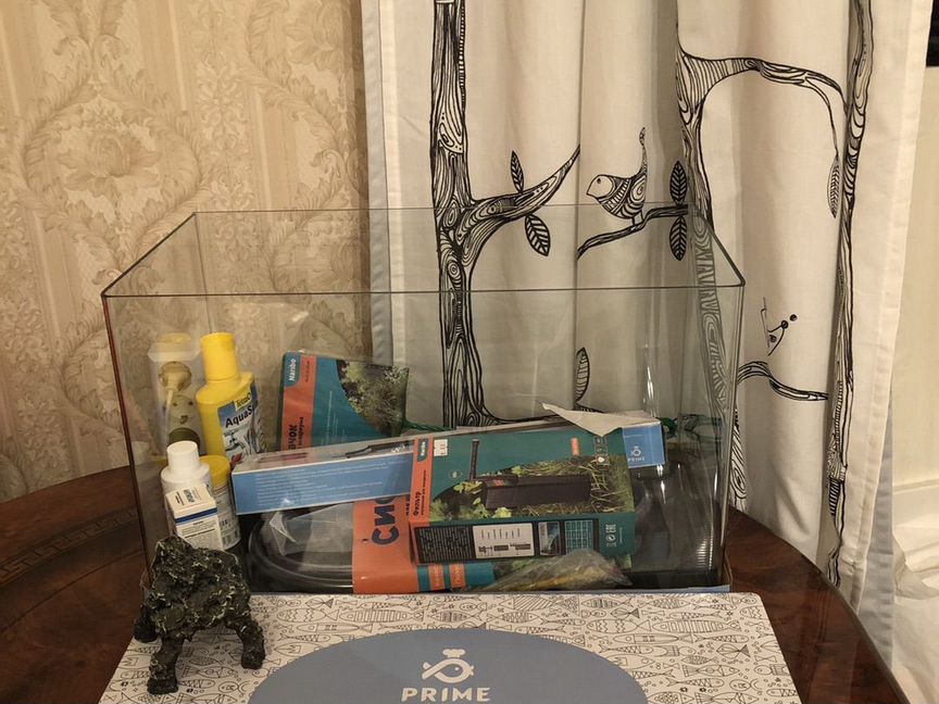 Акварум 39л панорамный с покровным стеклом