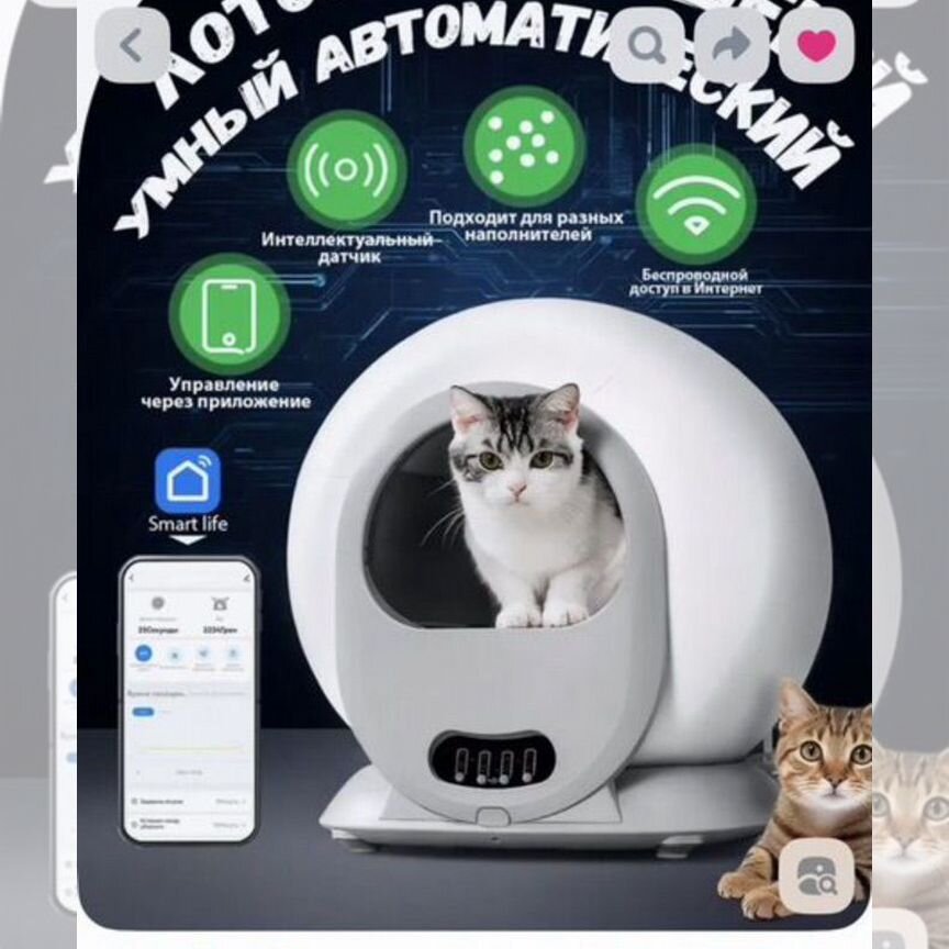Автоматический лоток для кошек