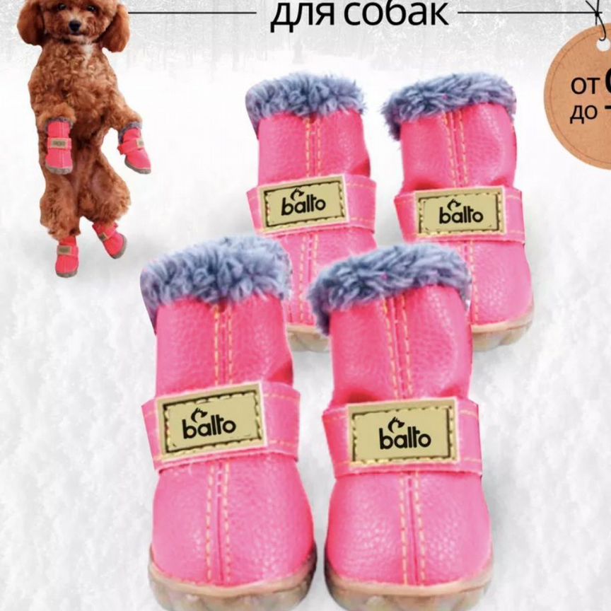 Обувь для собак мелких пород зимняя