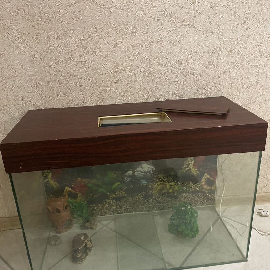 Аквариум с крышкой и подсветкой