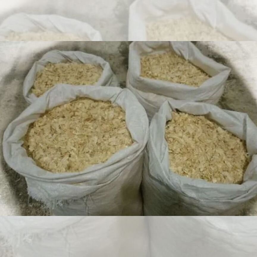 Опилки стружка в мешках