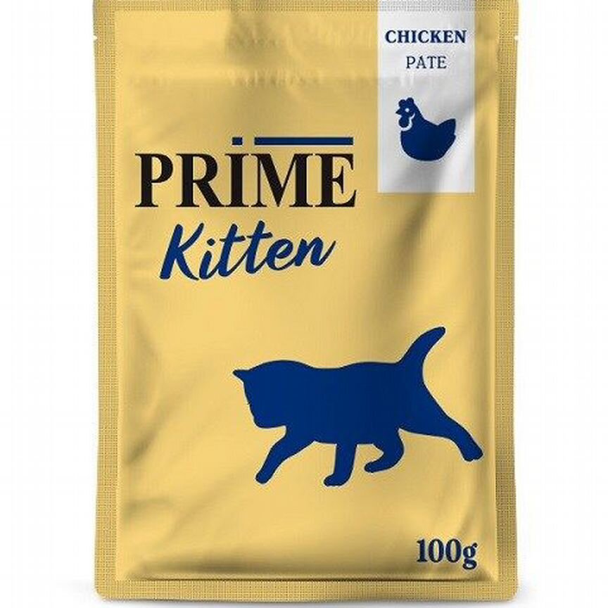 Корм 100г Prime паштет из курицы для котят (137.32