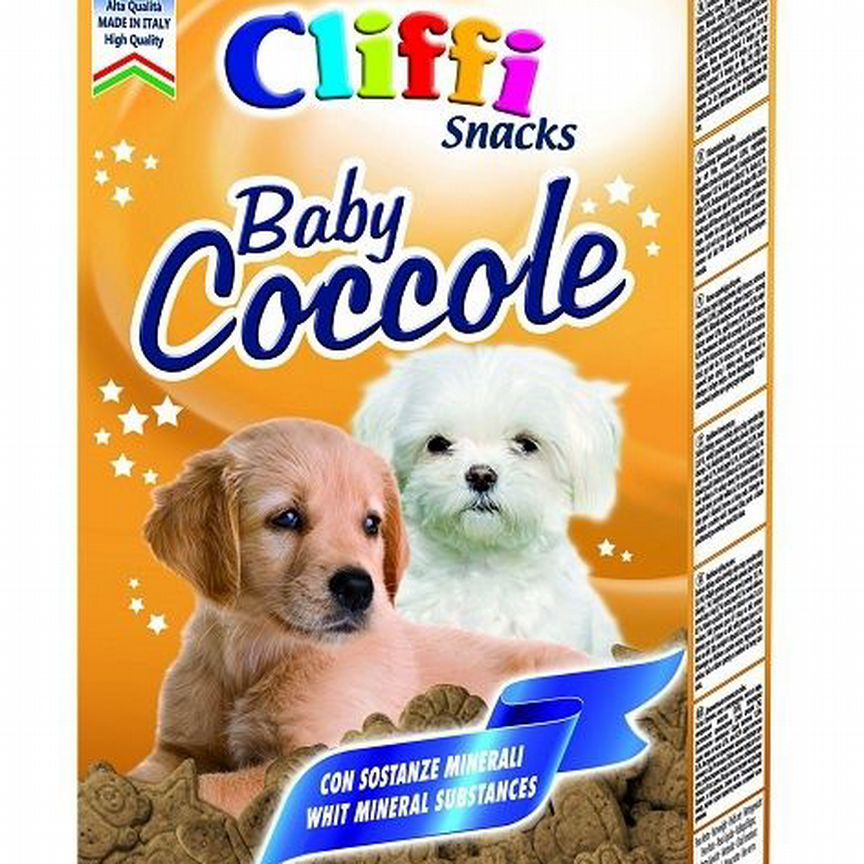 Cliffi (Италия) мясные бисквиты для щенков