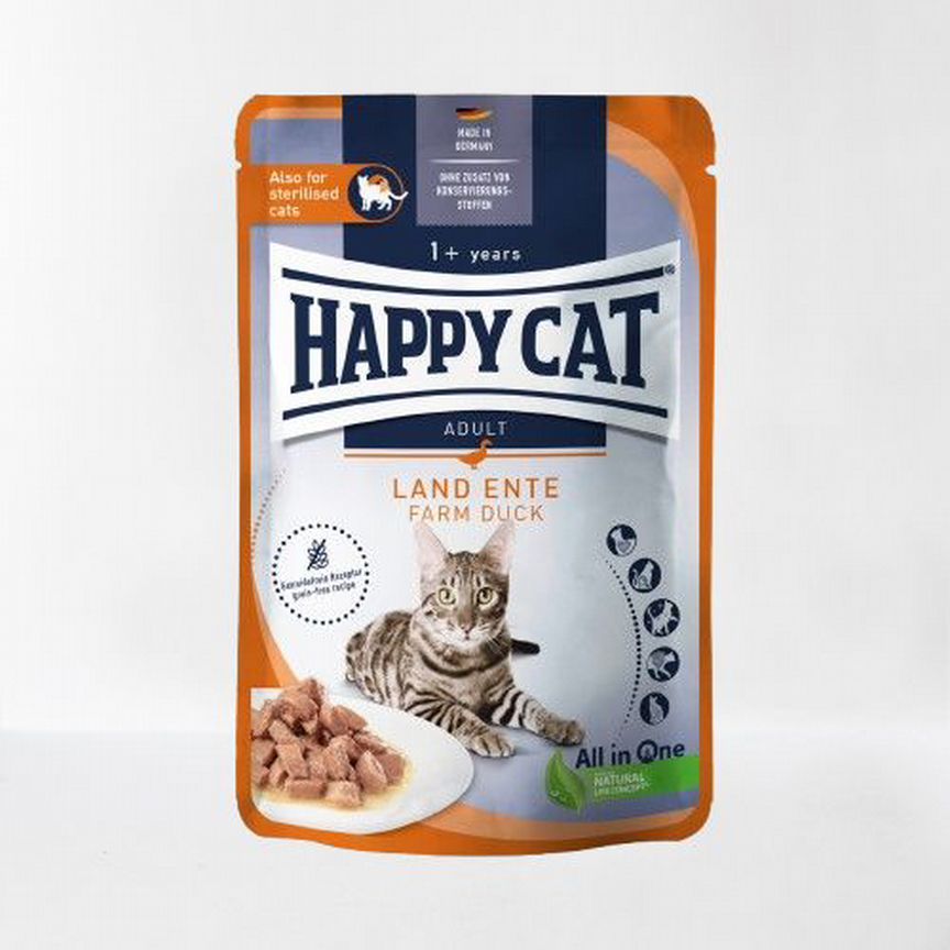 Влажный корм Happy Cat Meat in Sauce (паучи)