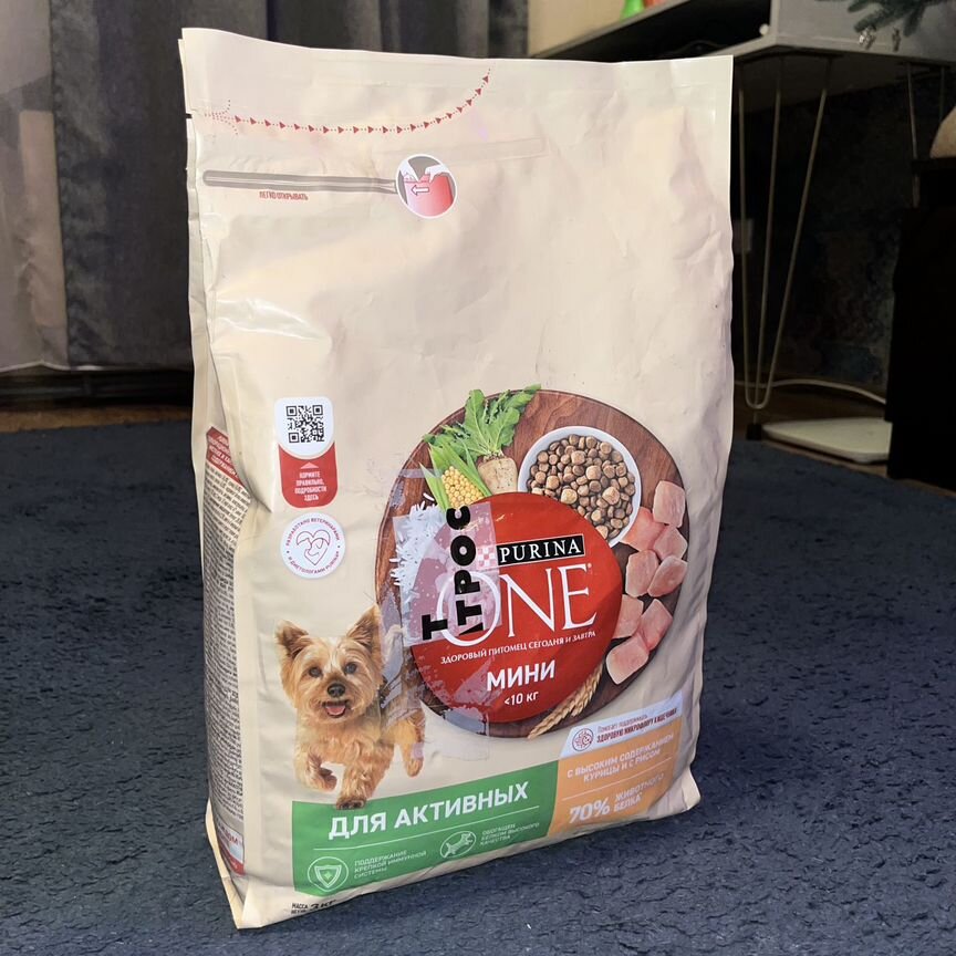 Purina One 3 кг для мелких собак с курицей