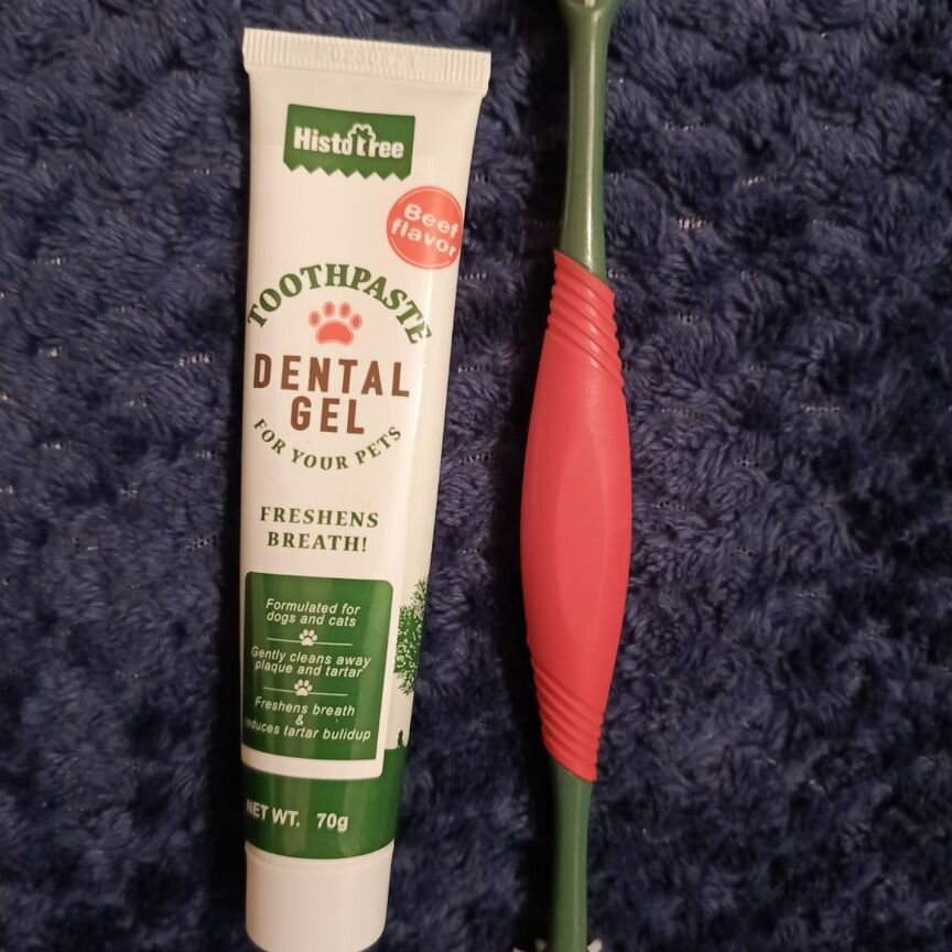 Набор для чистки зубов кошке