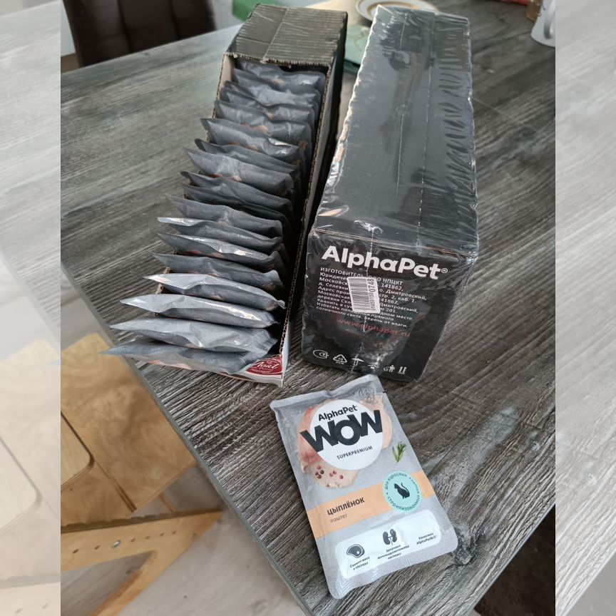 Корм для кошек AlphaPet WOW Superpremium 28шт
