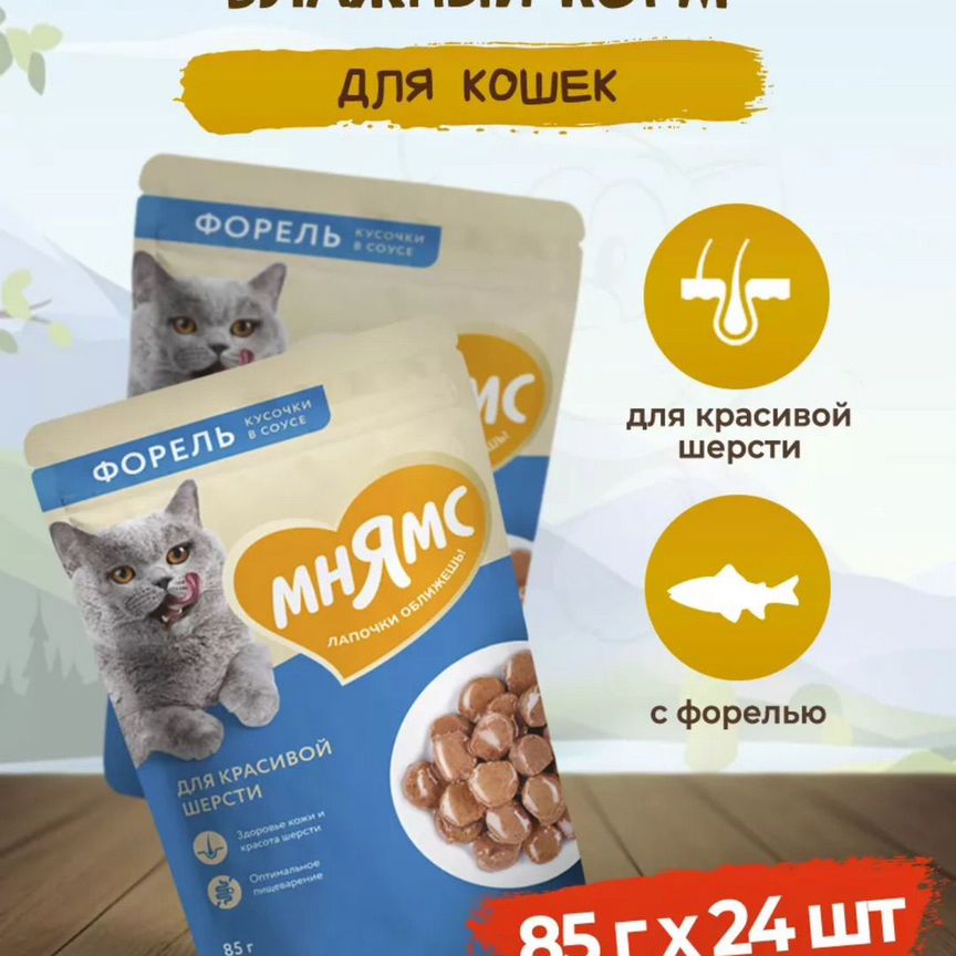 Влажный корм для кошек Мнямс