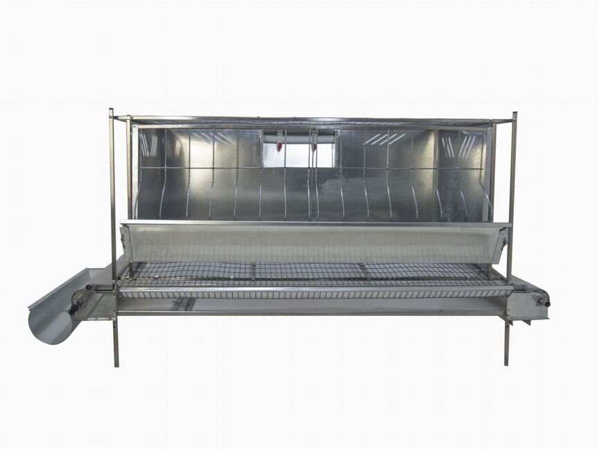 Клетка для кур с лентой для удаления помета