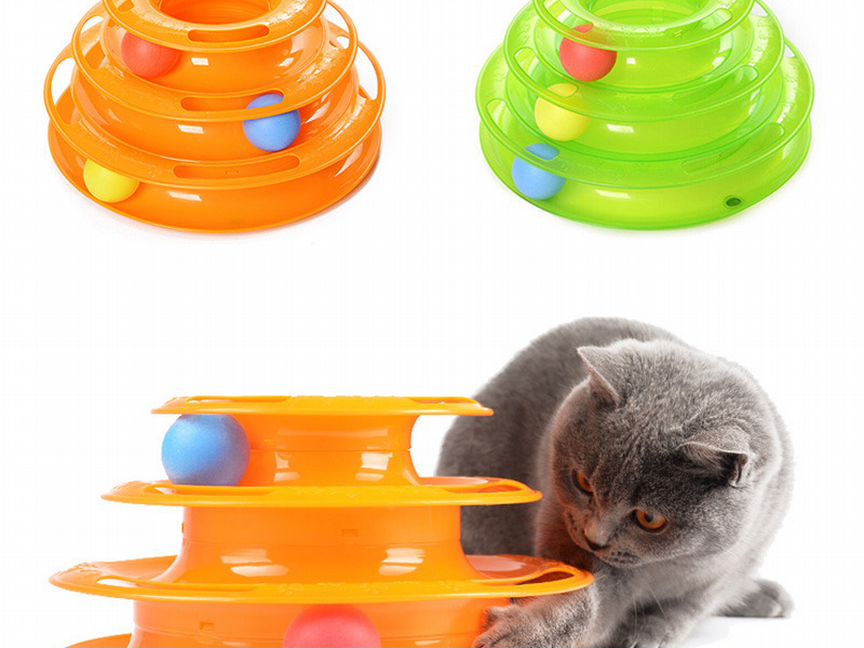 Игрушка для кошек 3 яруса (разные цвета в наличии)