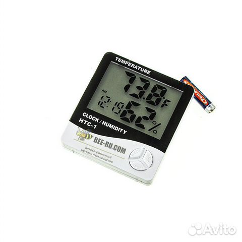 Гигрометр влагомер-термометр HTC-1 (с батарейками)