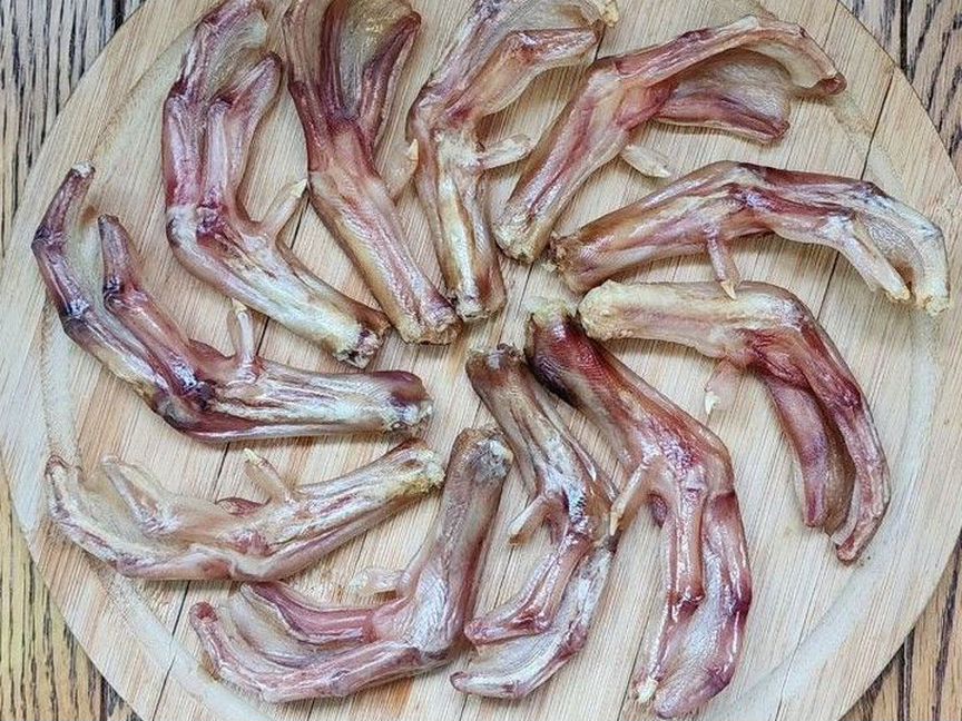 Сушёные натуральные лакомства, утиные лапки, микс