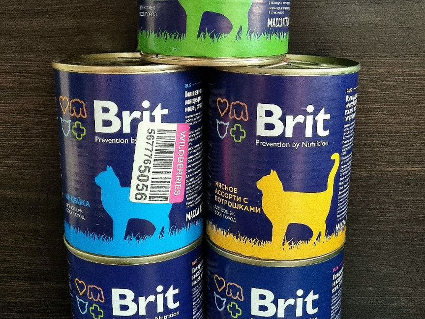 Консервы для кошек Brit и Родные корма