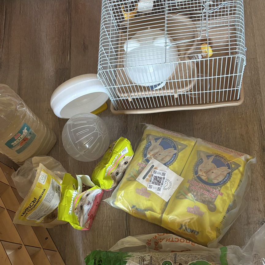 Все для хомяка клетка колесо корм