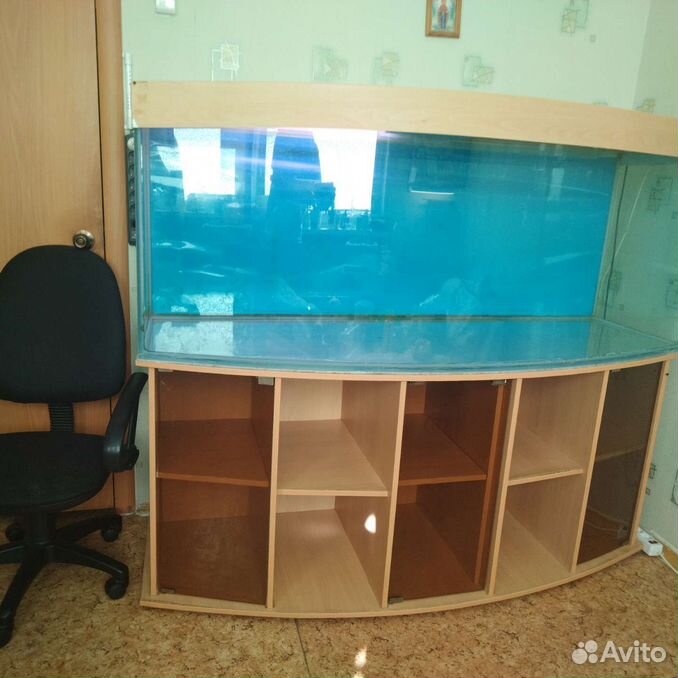 Аквариум Панорамный с тумбой Б/У
