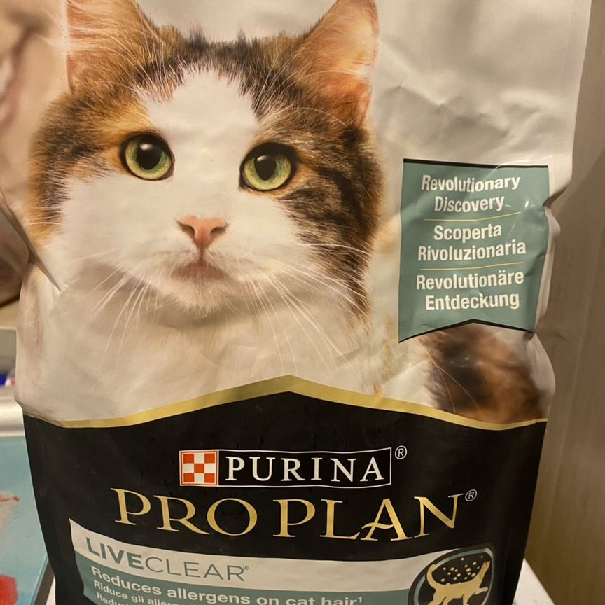 Корм для кошек purina PRO plan live clear