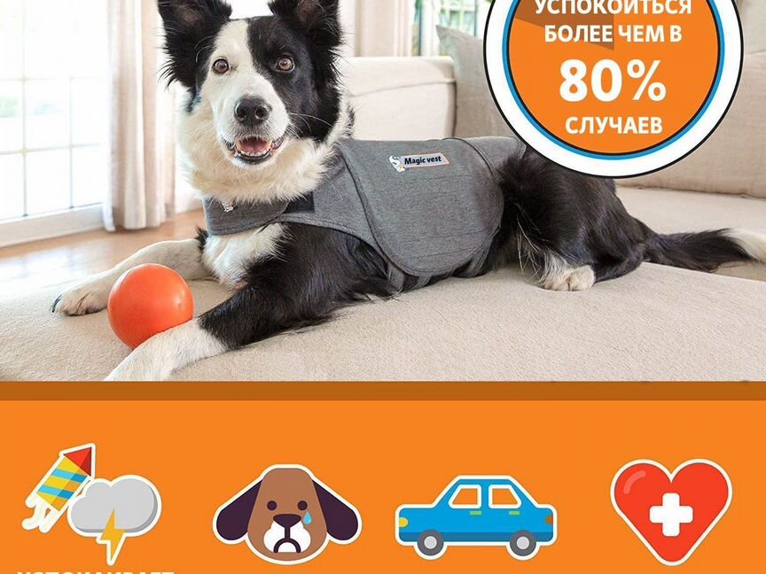 Жилет от беспокойства собак Thundershirt