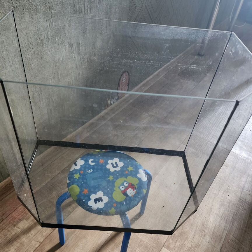 Аквариум панорамный 40л (течь в соединение)