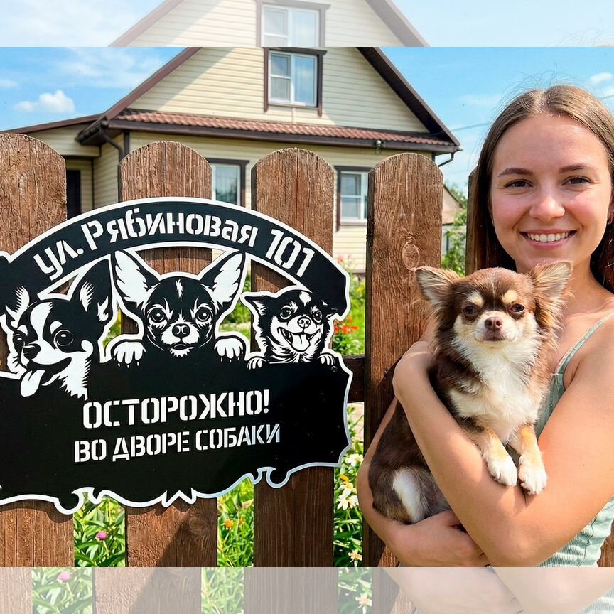 Вывеска на дом по фотографии животного