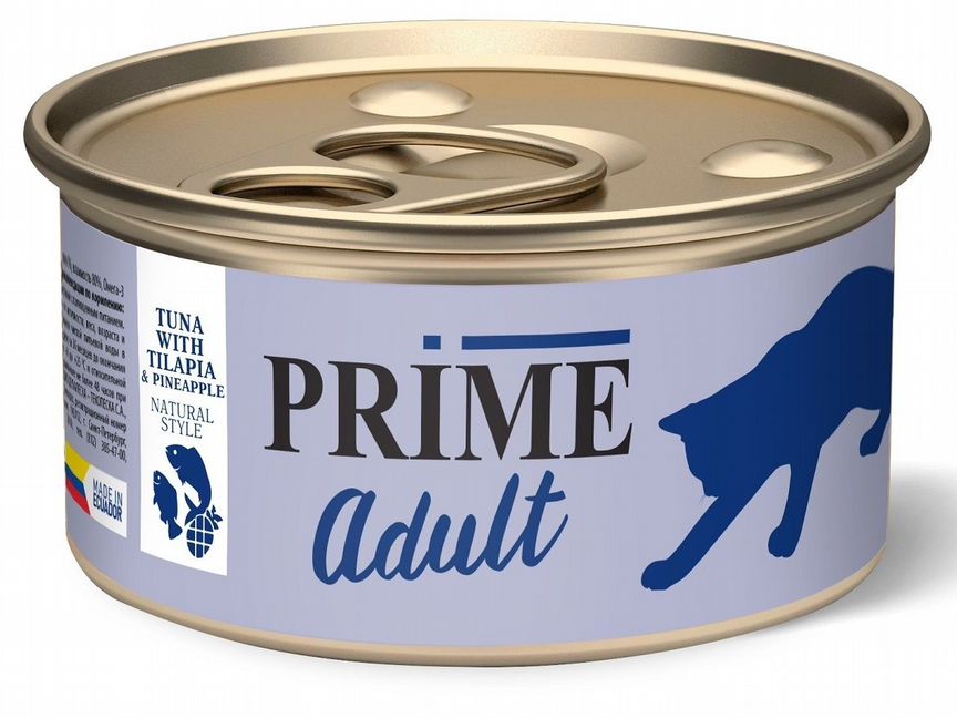 Prime консервы Тунец с тилапией и ананасом в собст