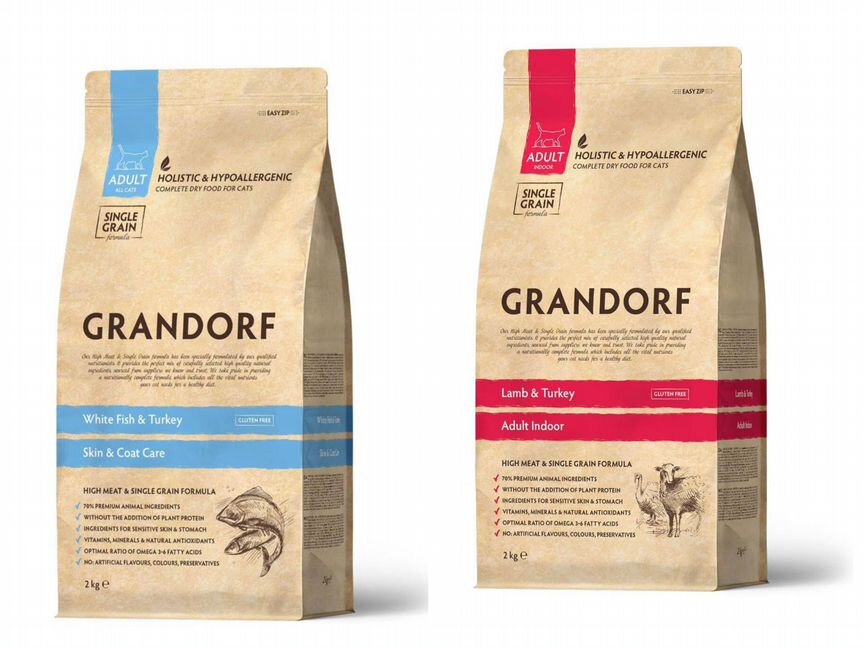 Корм для кошек grandorf 2кг