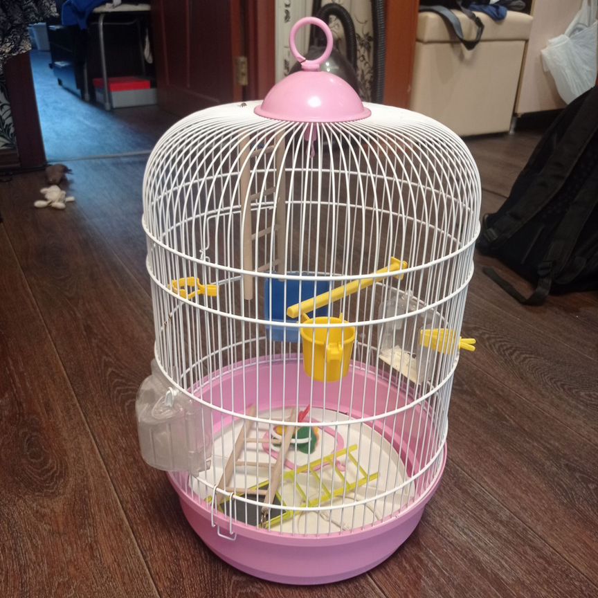 Клетка круглая ferplast  купалка,лесенка,ключики